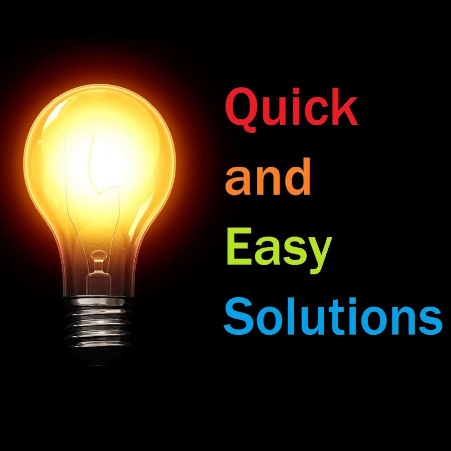 Quick and Easy Solutions - YouTube