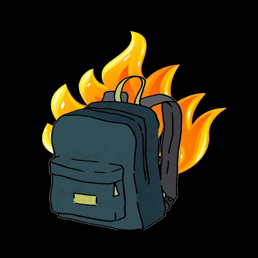 burning backpack - YouTube
