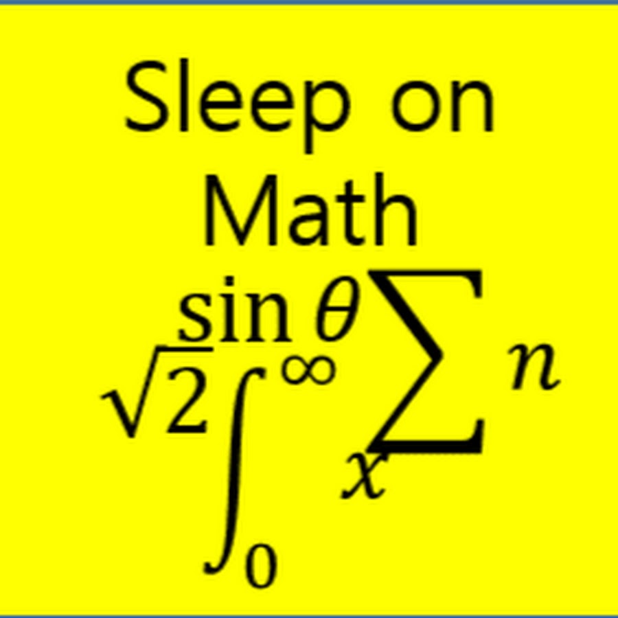 Sleep on Math - YouTube