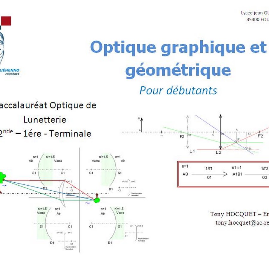 Optique graphique bac pro - YouTube