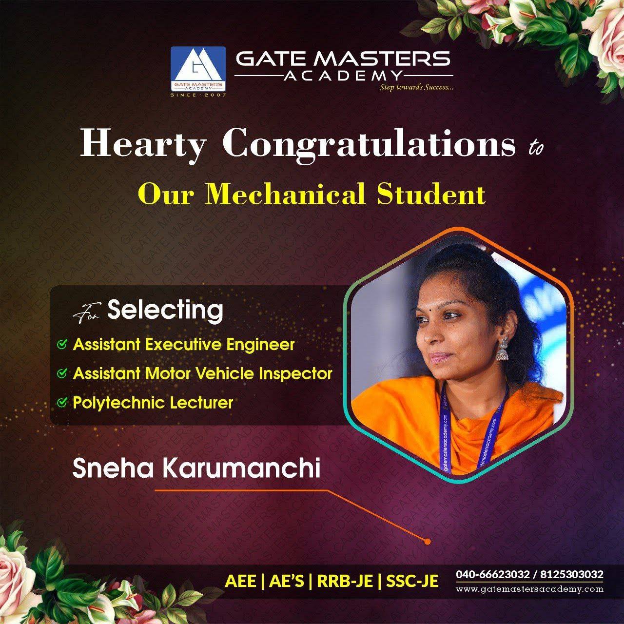 Post from GATE MASTERS ACADEMY TSPSC and APPSC AEE AE