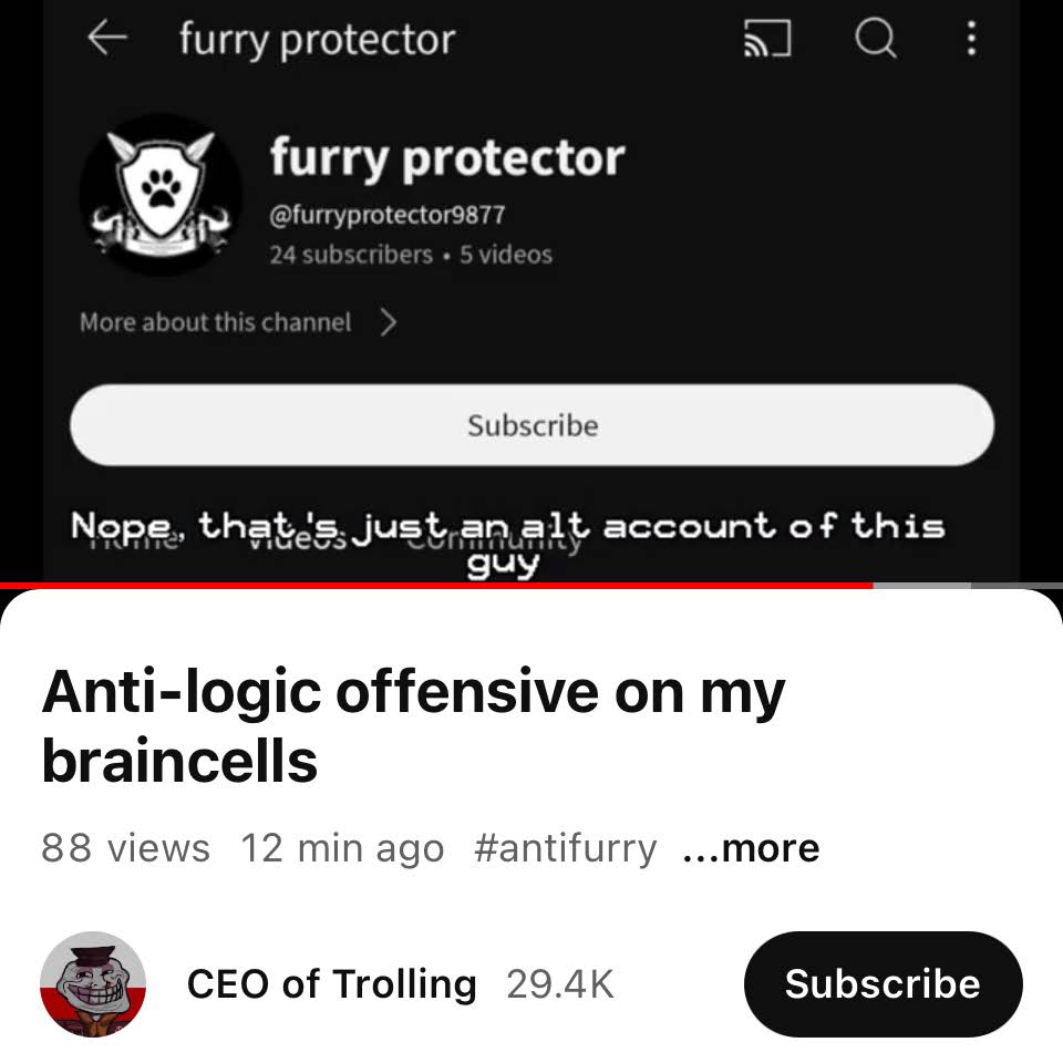 Post from furry protector