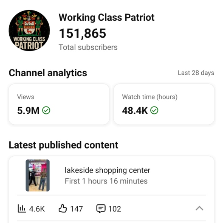 Post from Working Class Patriot