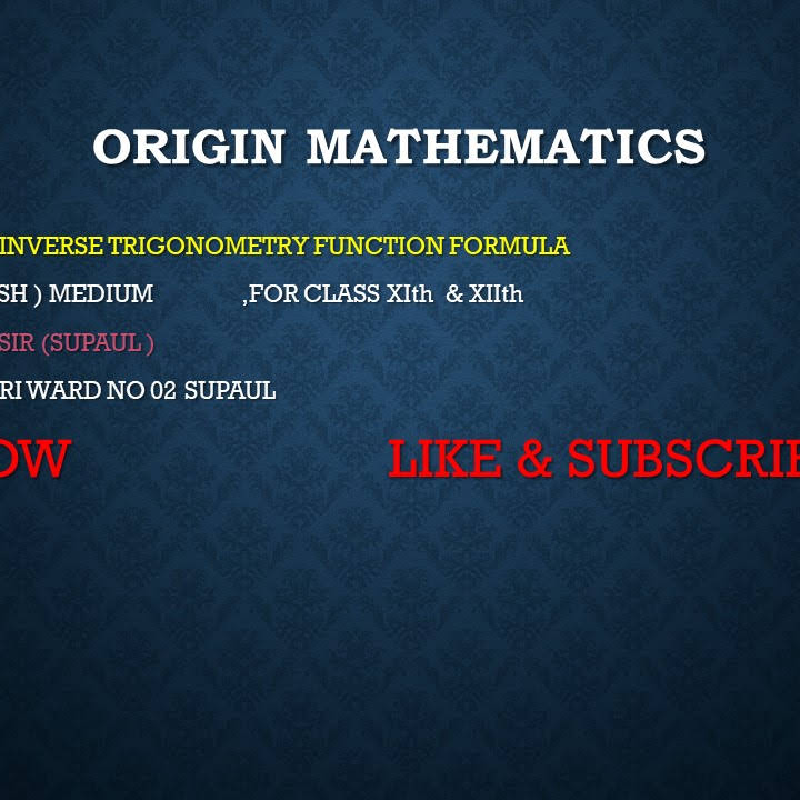 Post from ORIGIN MATHEMATICS