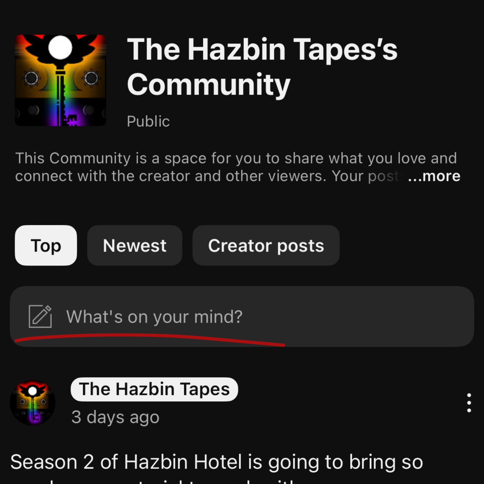 Post from The Hazbin Tapes
