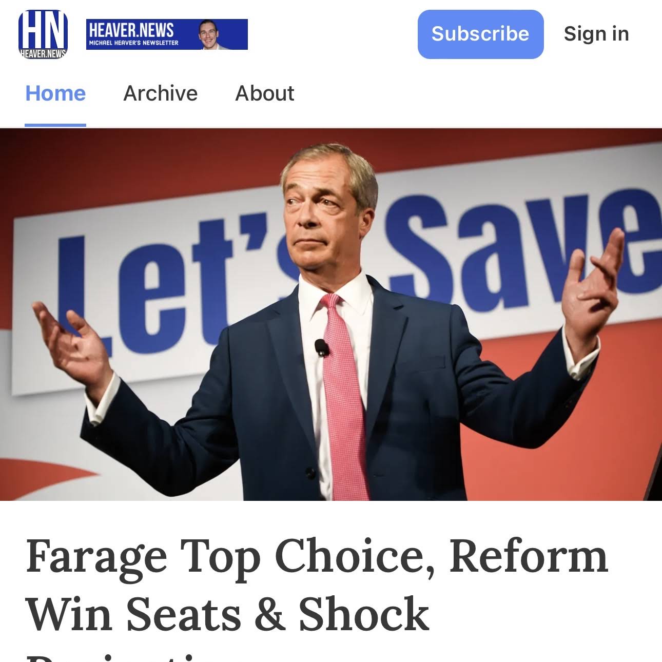 Post from Michael Heaver