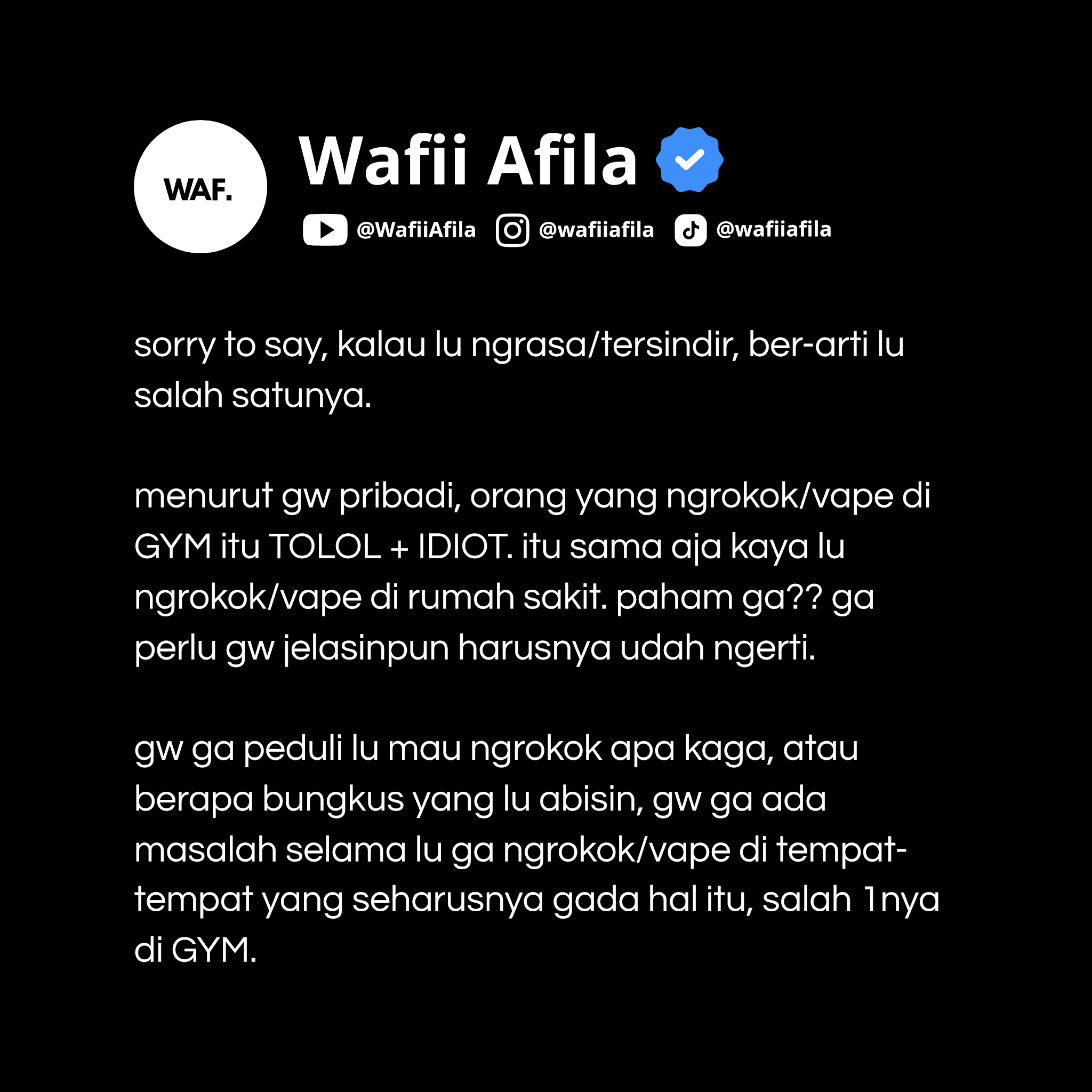 Post from Wafii Afila