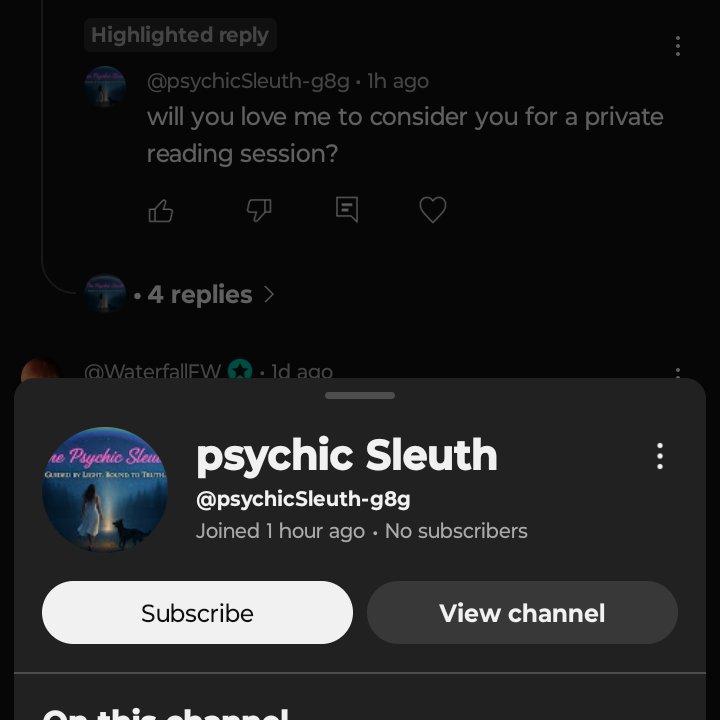 Post from The Psychic Sleuth