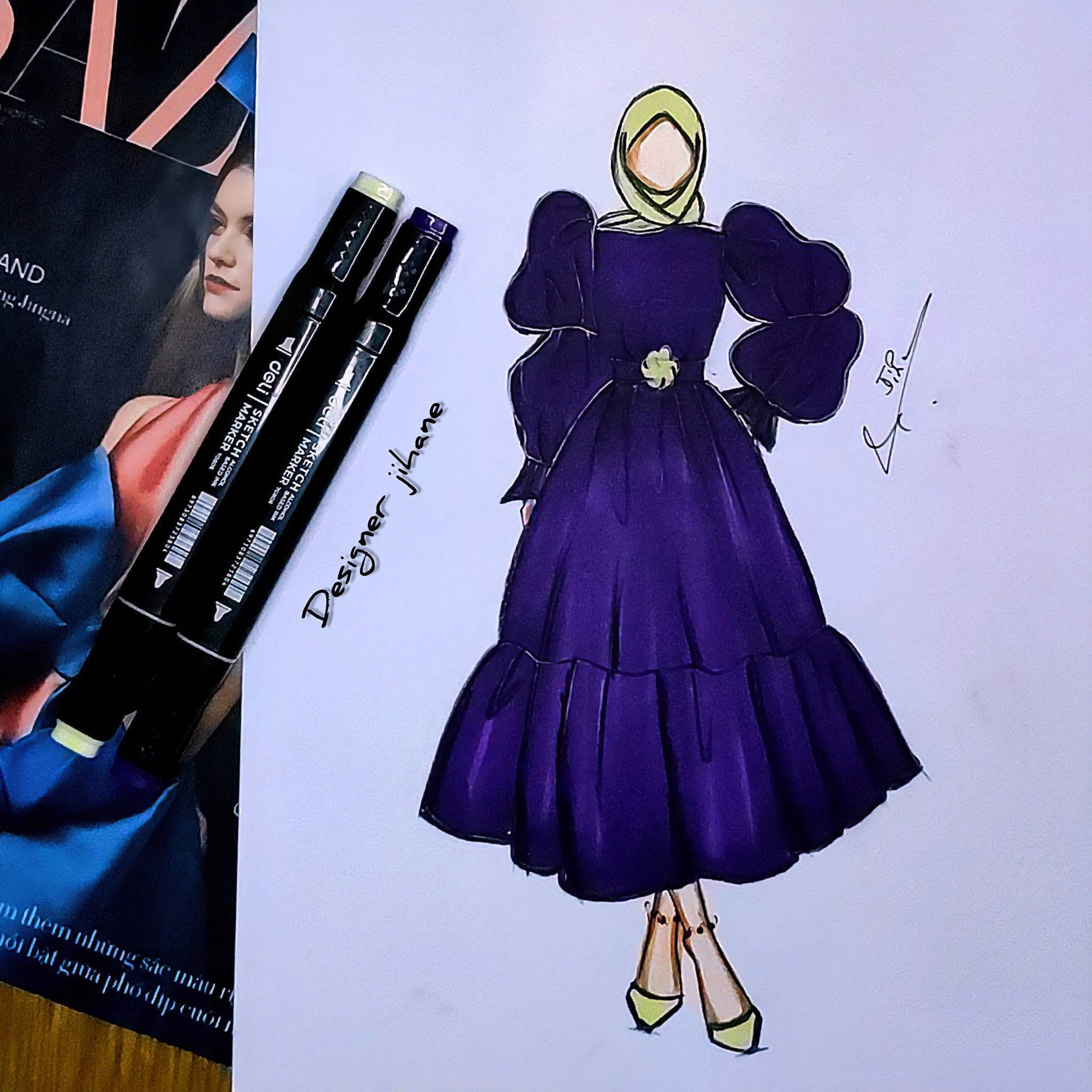 Post from designer jihane | Drawing tutorial