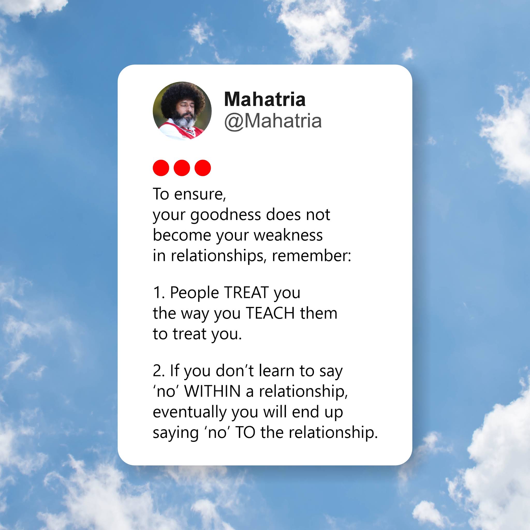 Post from Mahatria Ra