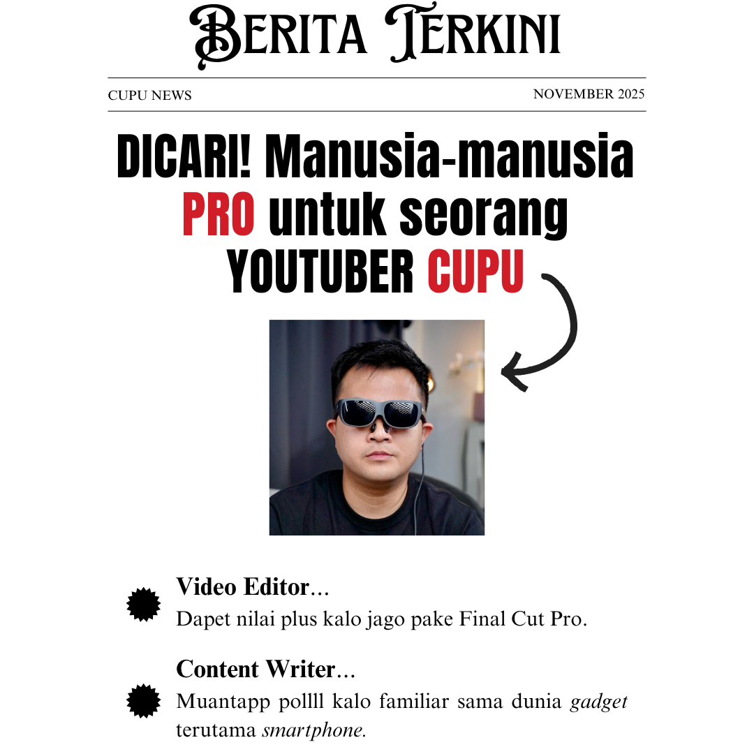 Post from Youtuber Cupu