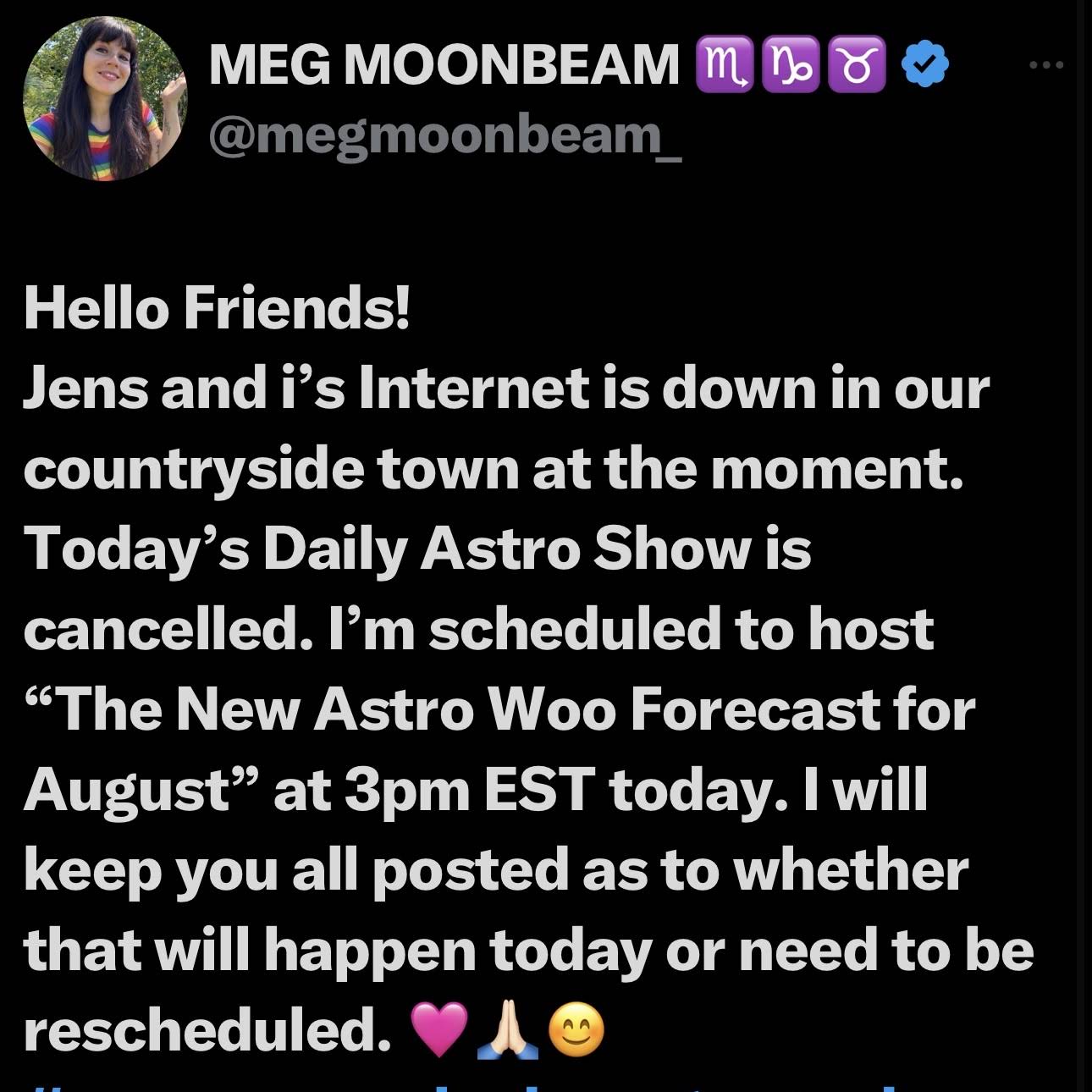 Post from Meg Moonbeam