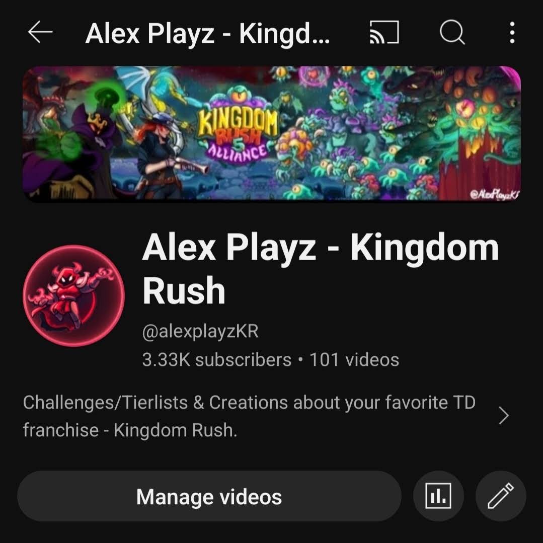 Post from Alex Playz - Kingdom Rush