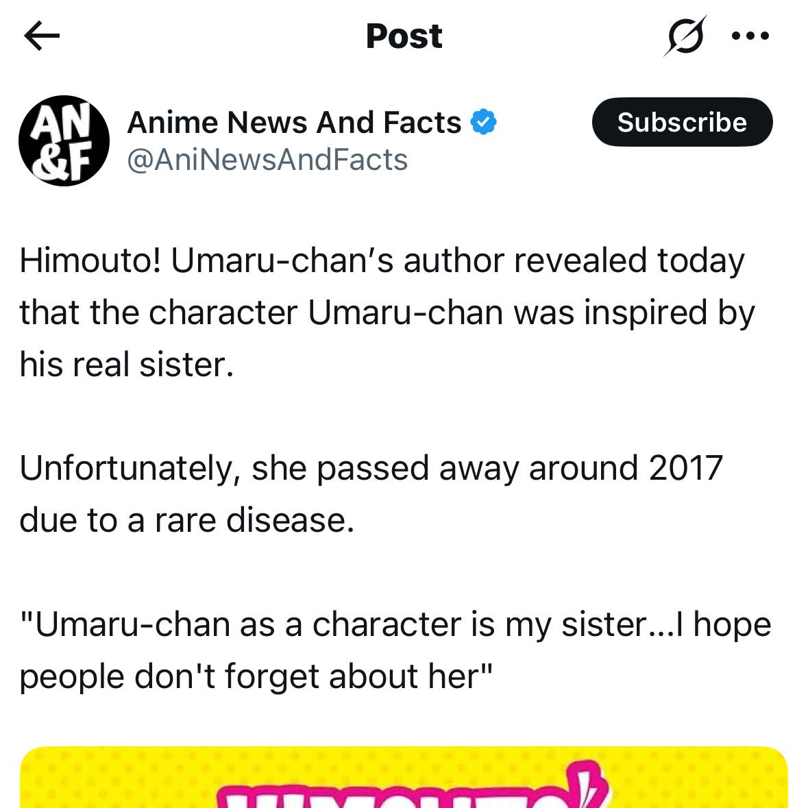 Post from One Hand Haven