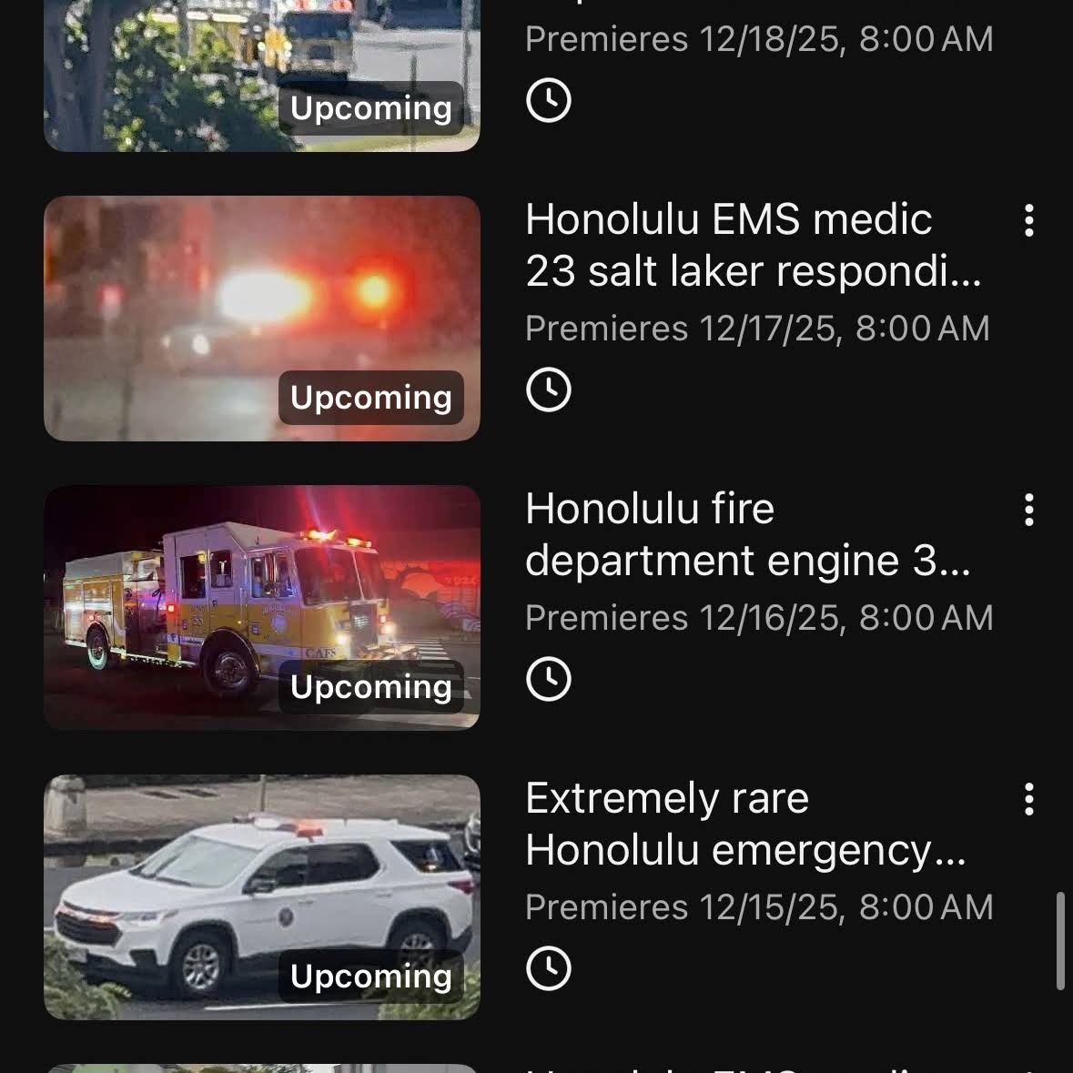 Post from Honolulu first responders 911