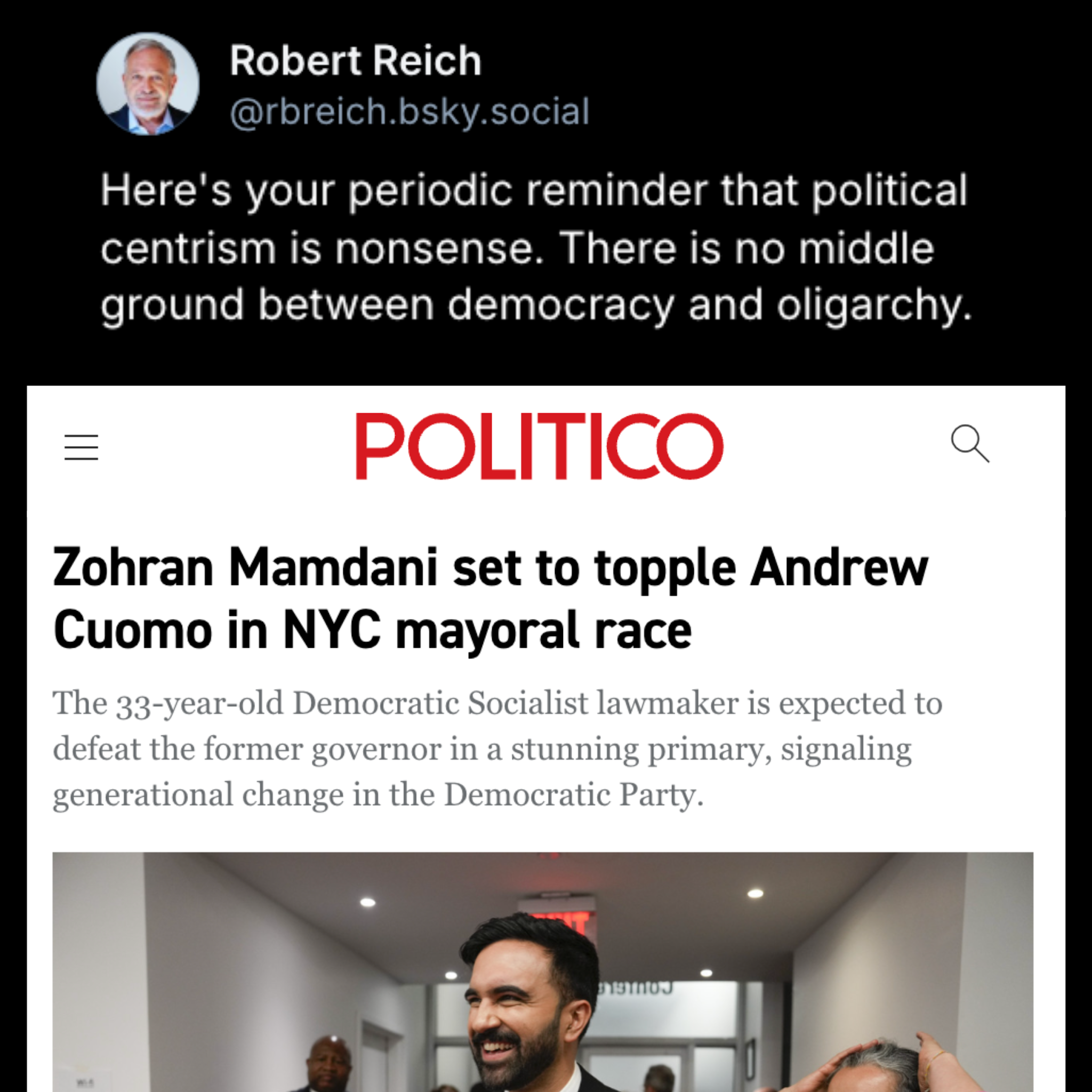 Post from Robert Reich