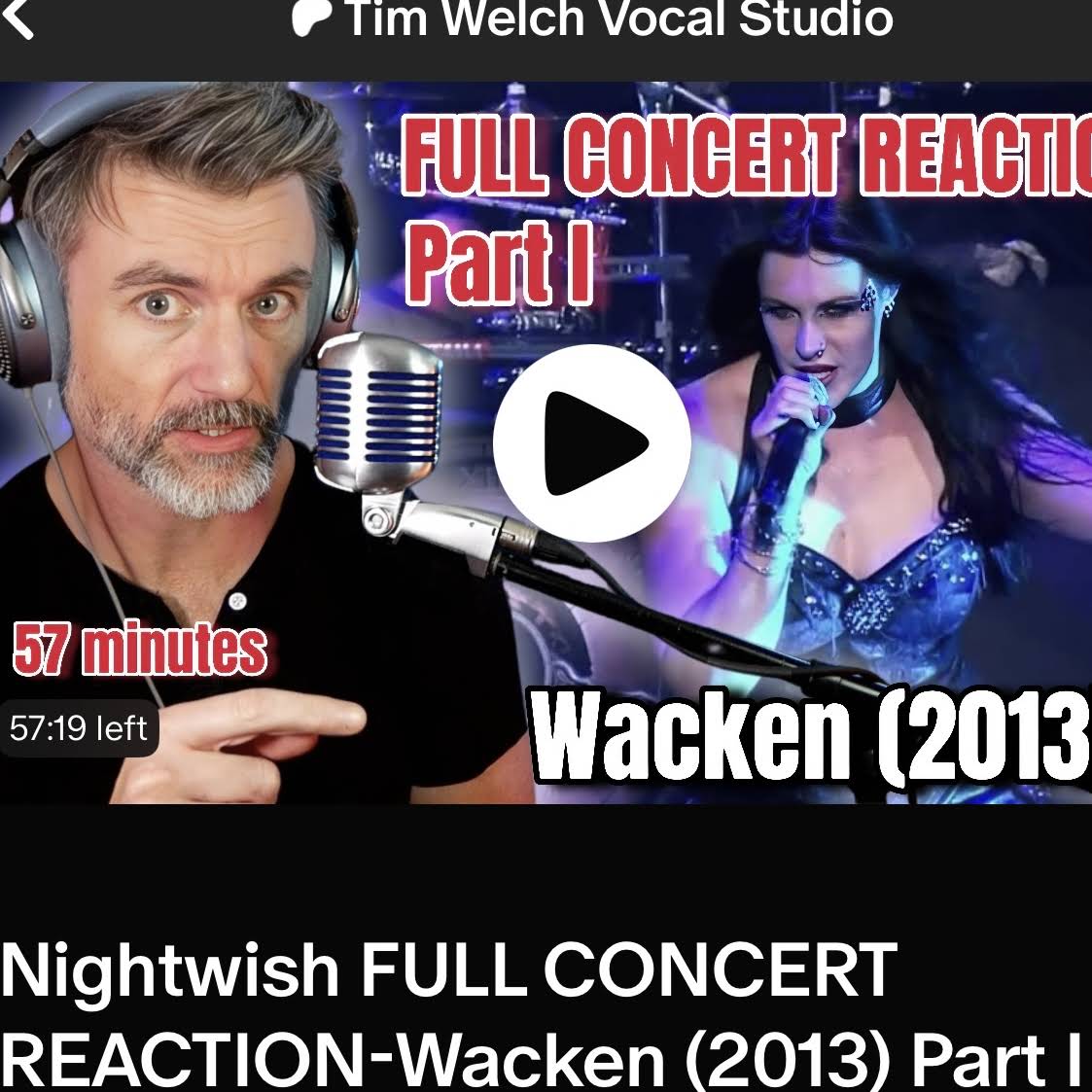 Post from Tim Welch Vocal Studio