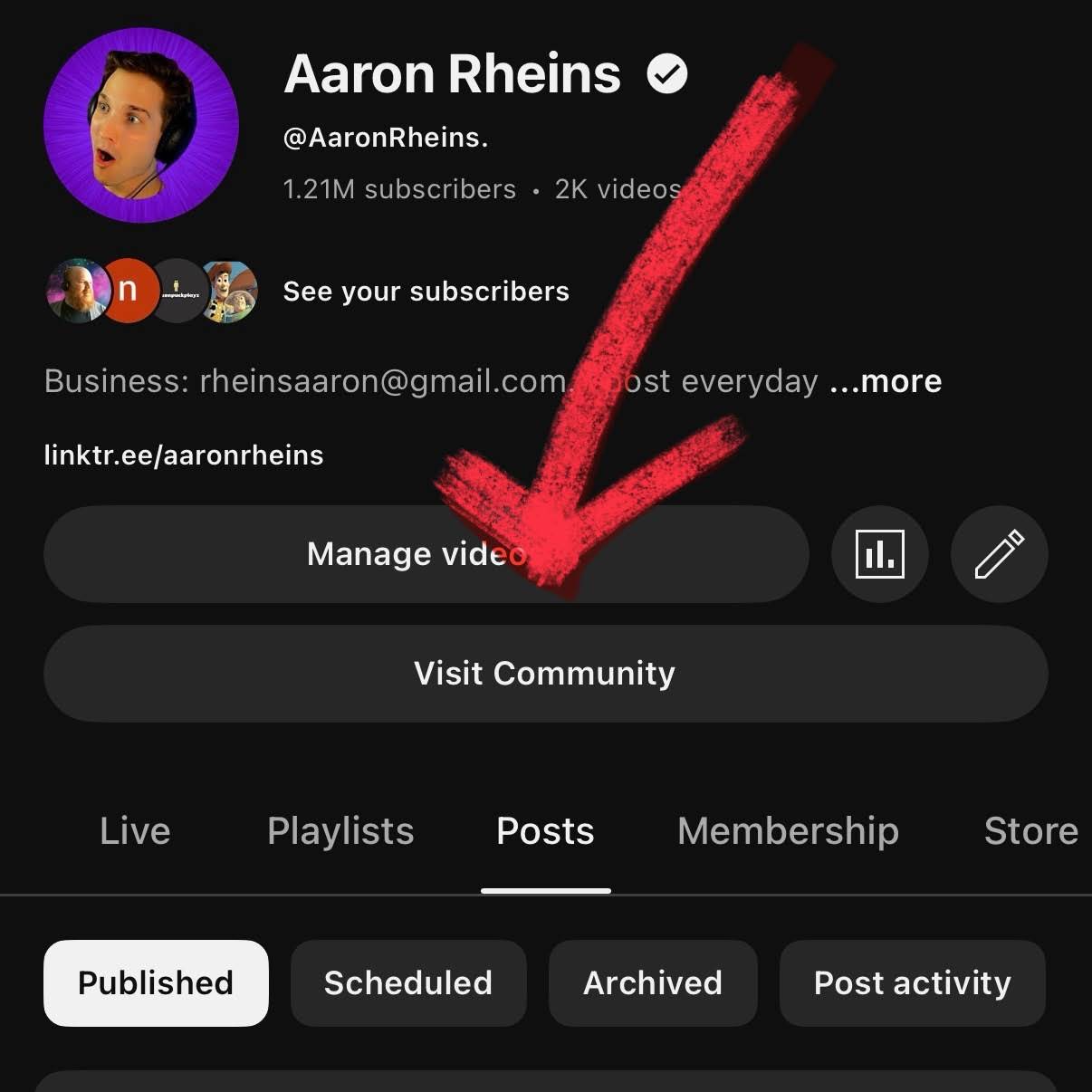 Post from Aaron Rheins