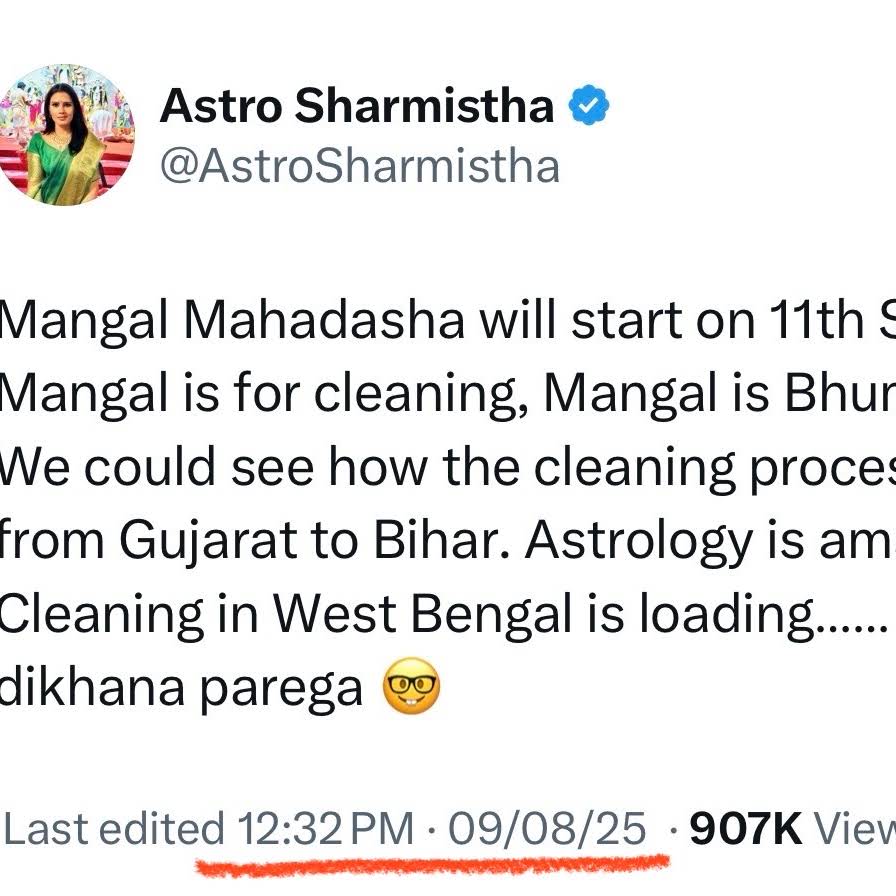 Post from Astro Sharmistha