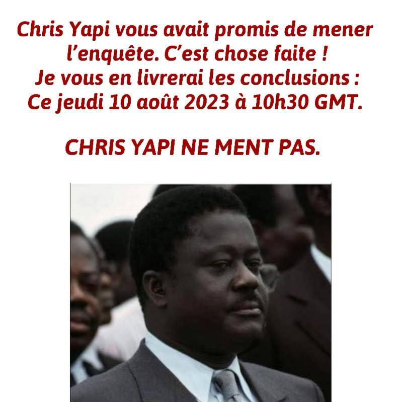 Post from CHRIS YAPI TV OFFICIELLE