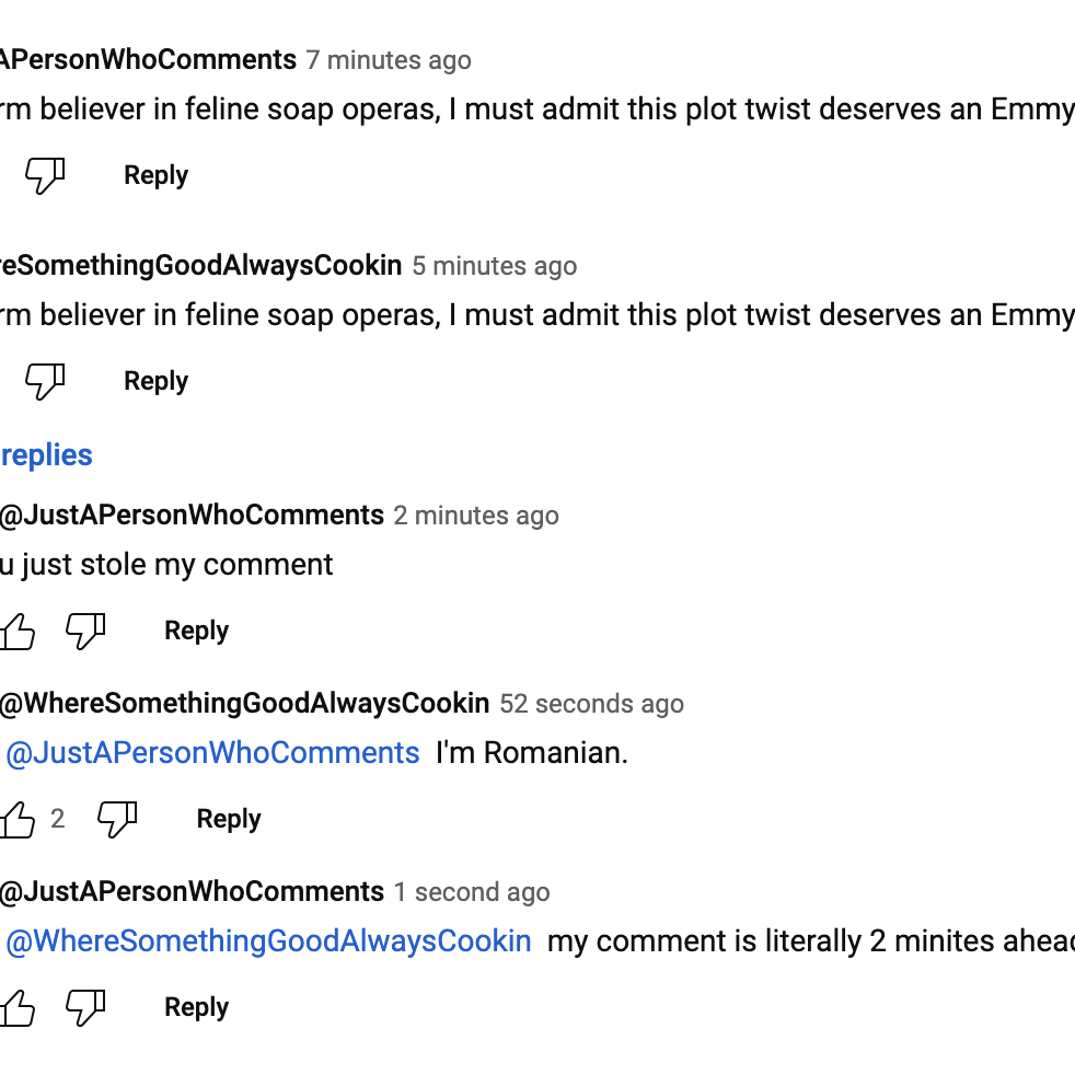 Post from Just a Person Who Comments
