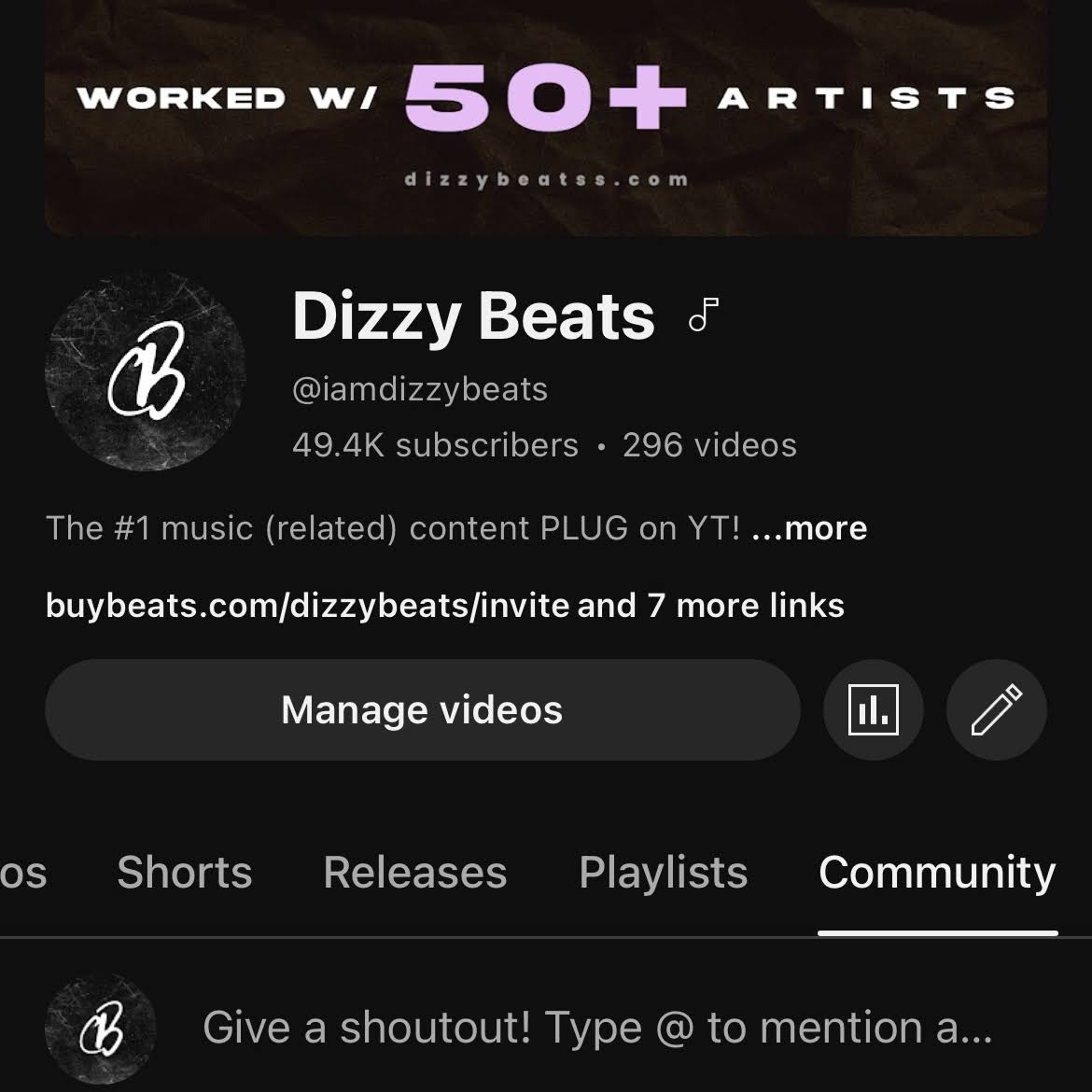 Post from Dizzy Beats