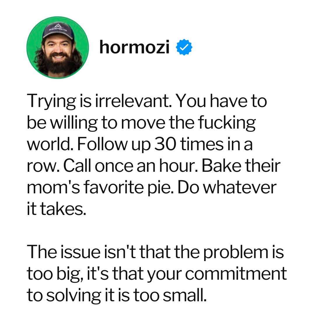 Post from Alex Hormozi
