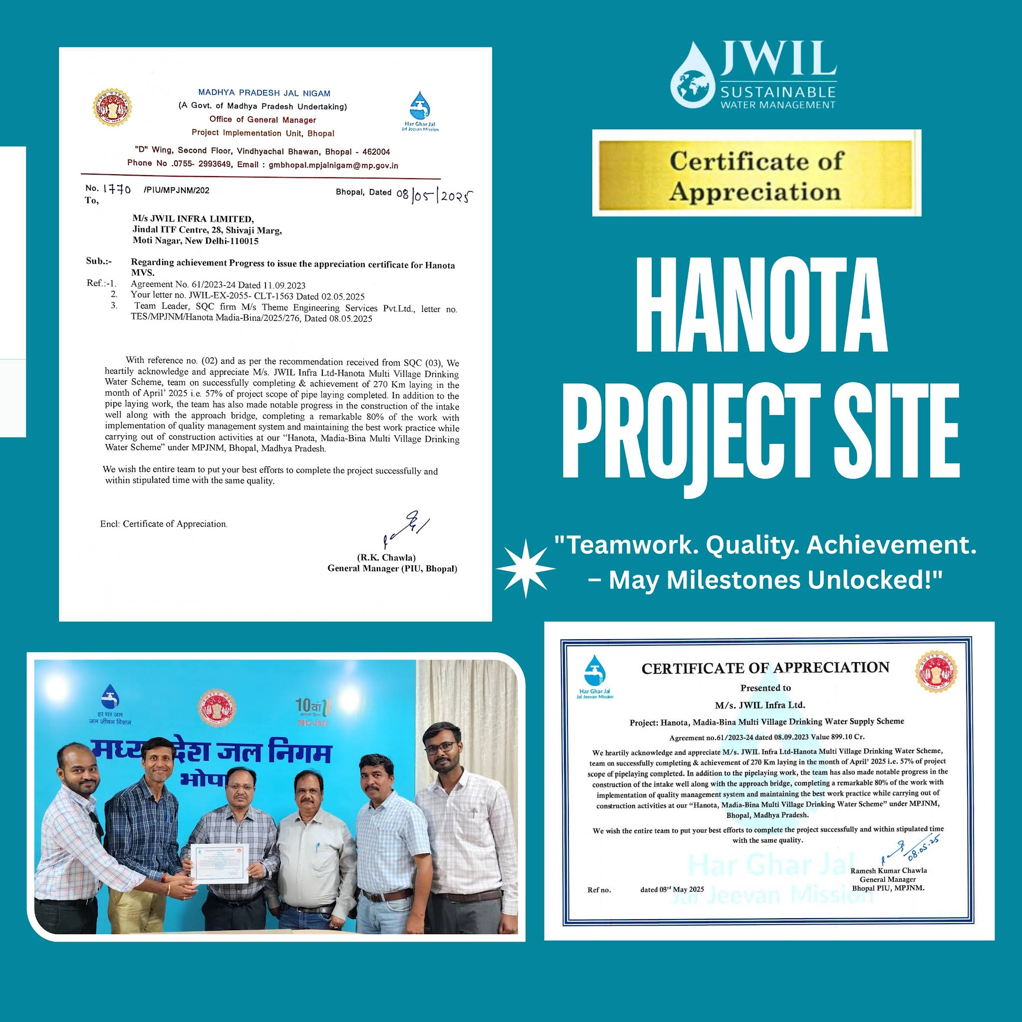 Post from JWIL Infra Ltd