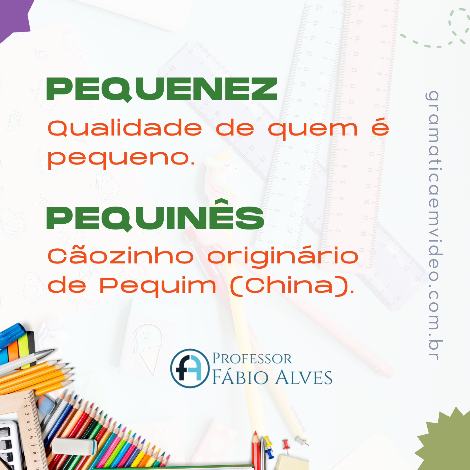 Post from GramáticaEmVídeo - Prof. Fábio Alves