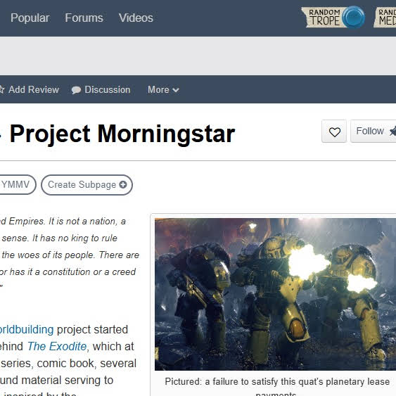 Post from Project Morningstar