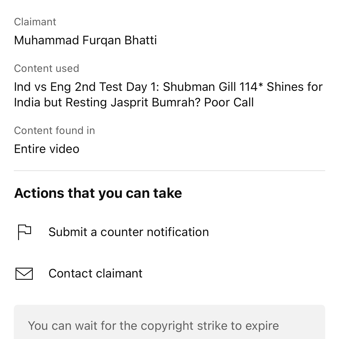 Post from Harry Gill Zira