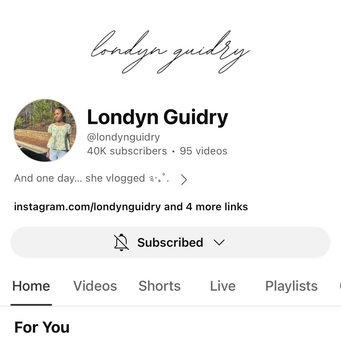 Post from Londyn Guidry