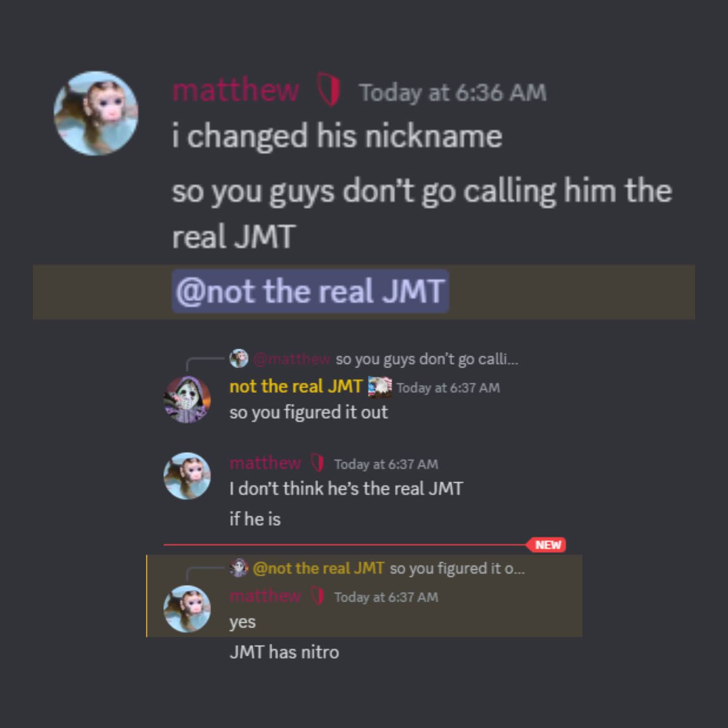 Post from JMT