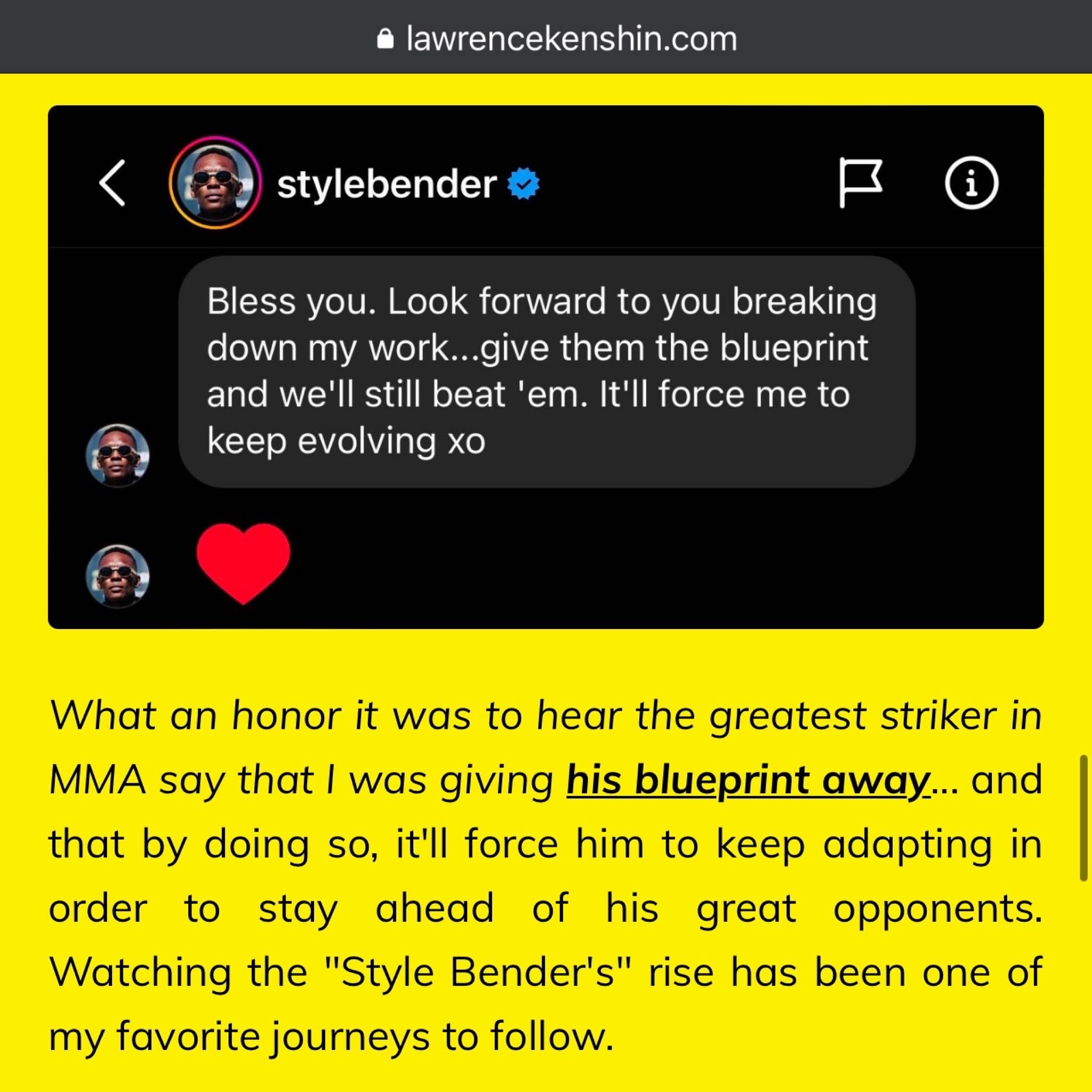 Post from Lawrence Kenshin Striking Breakdowns