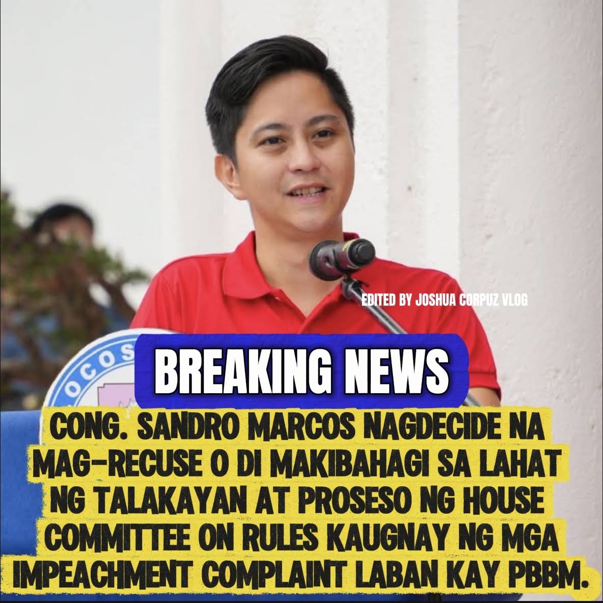 Post from JOSHUA CORPUZ - MARCOS ADMIN TRACKER