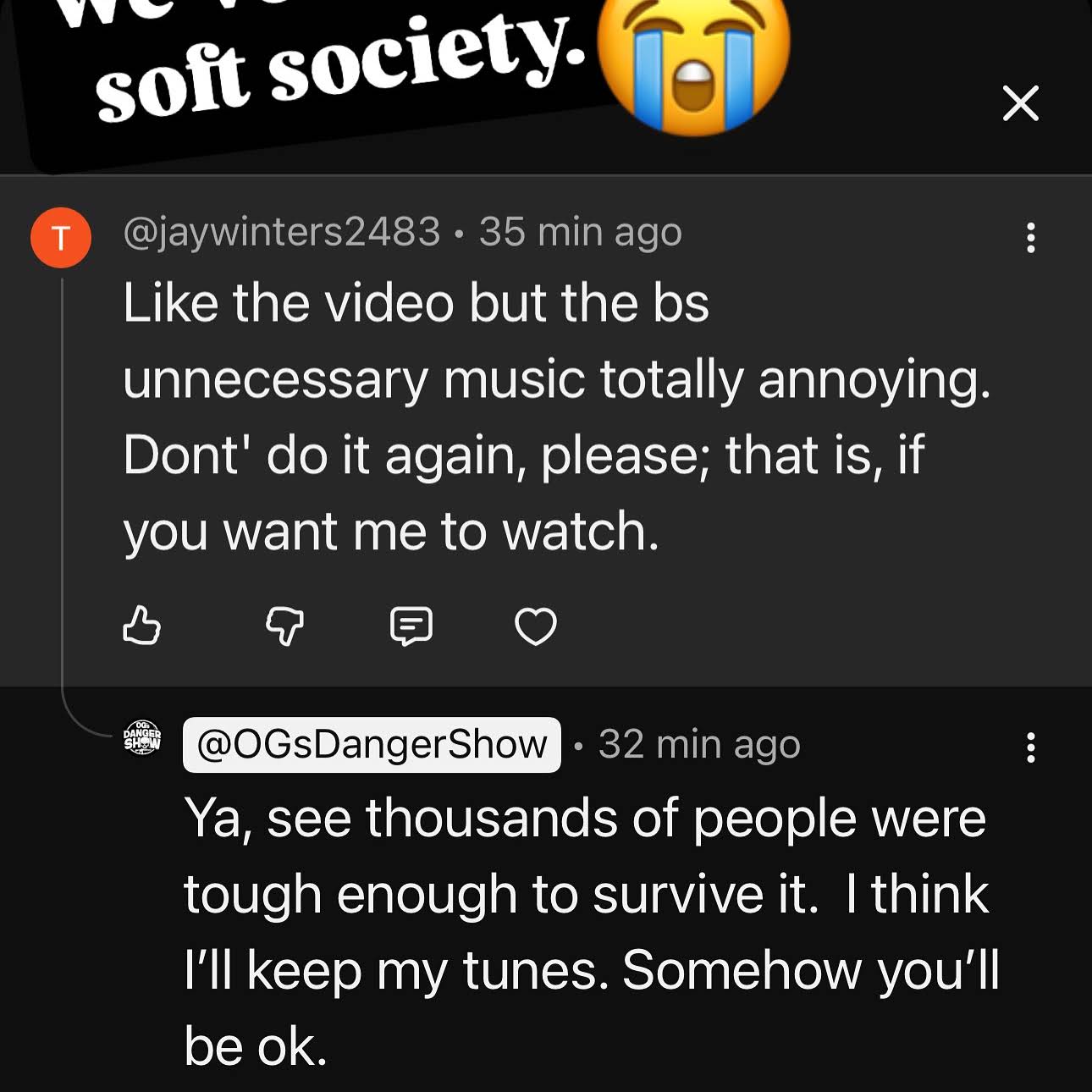 Post from OG’s Danger Show💥