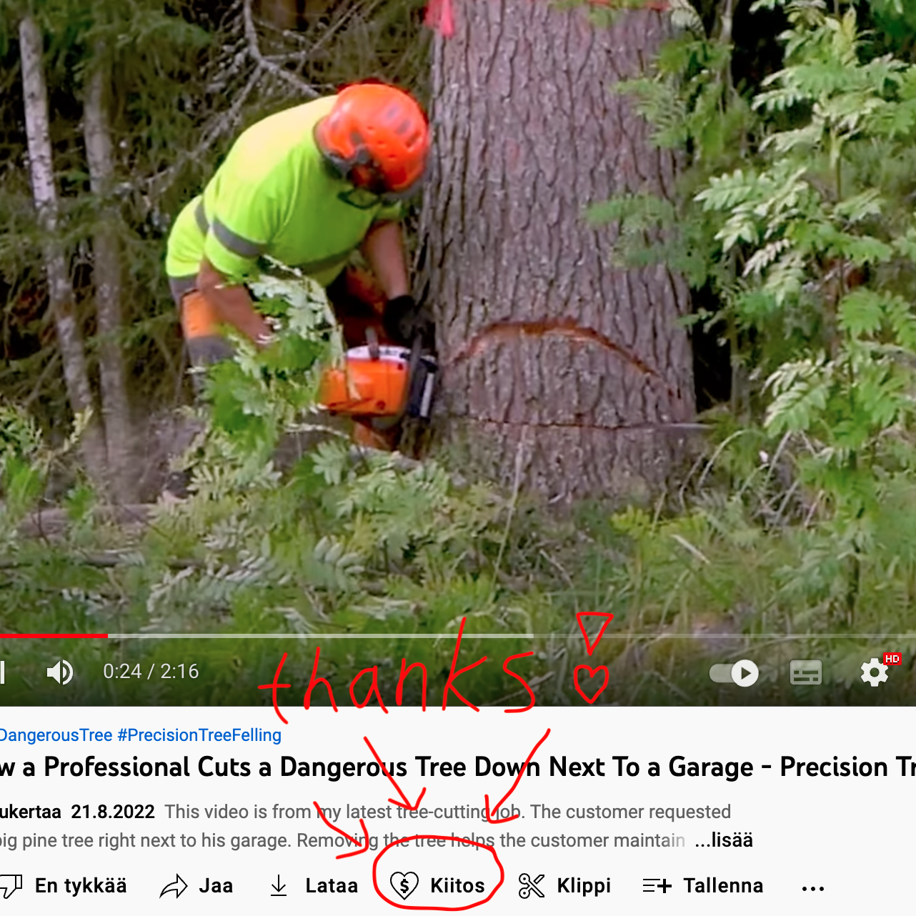 Post from Finnish Lumberjack