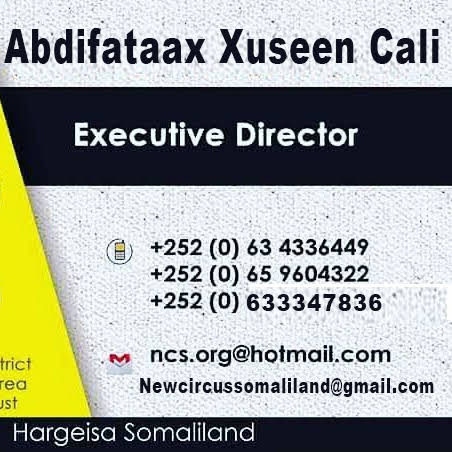 Post from new circus somaliland {NCS.ORGANIZTION}