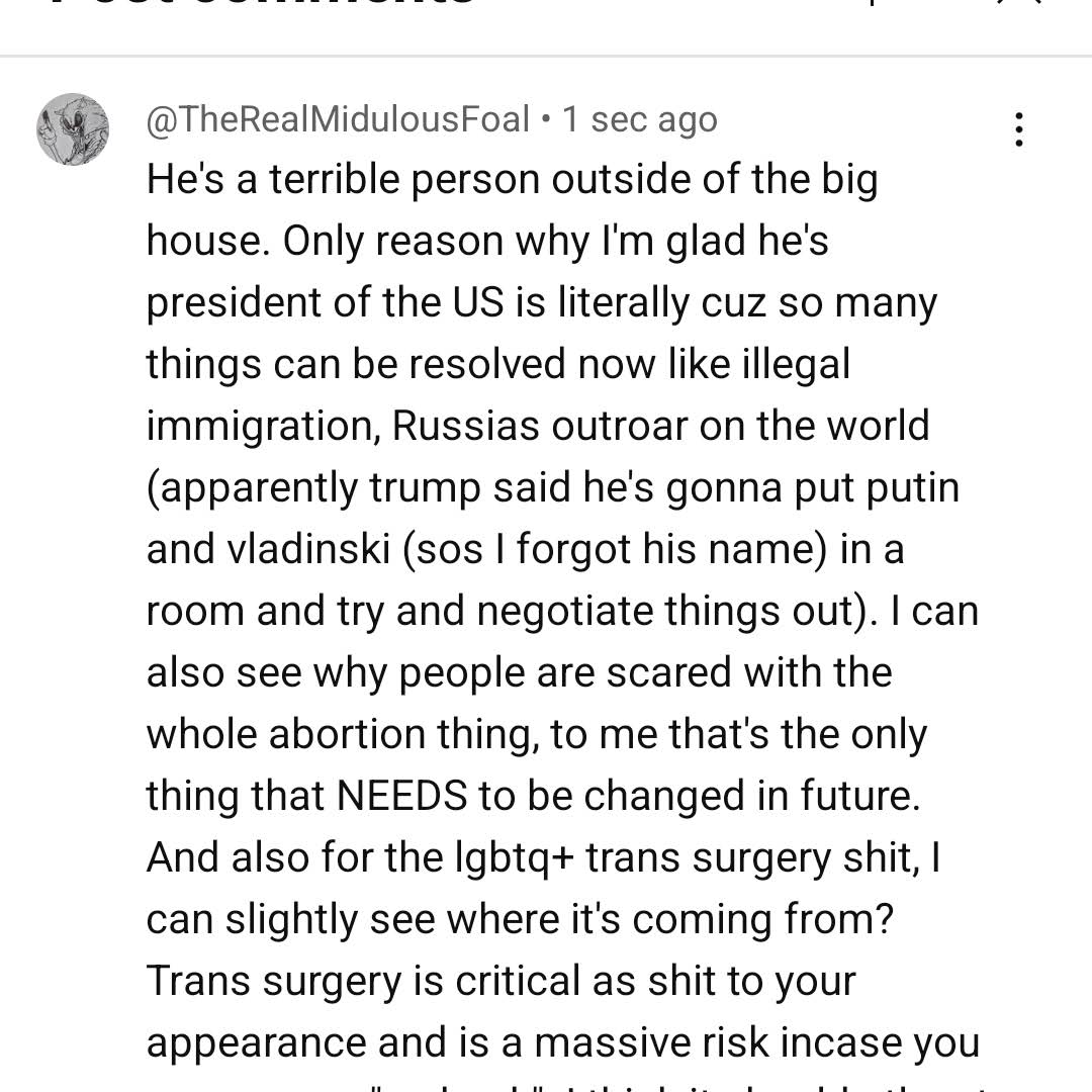 Post from MidFoal