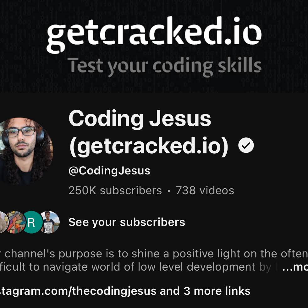 Post from Coding Jesus (getcracked.io)