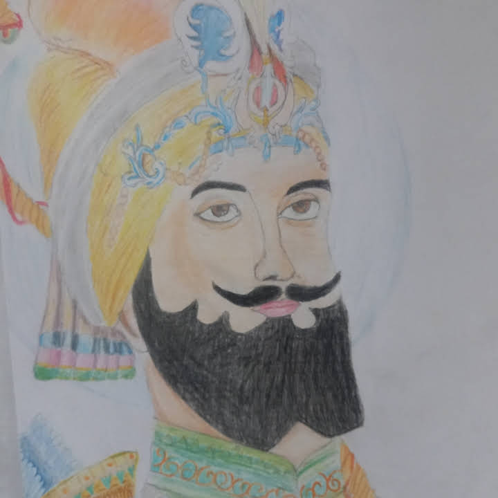 Guru Gobind Singh ji drawing full part | #khalsa # ...