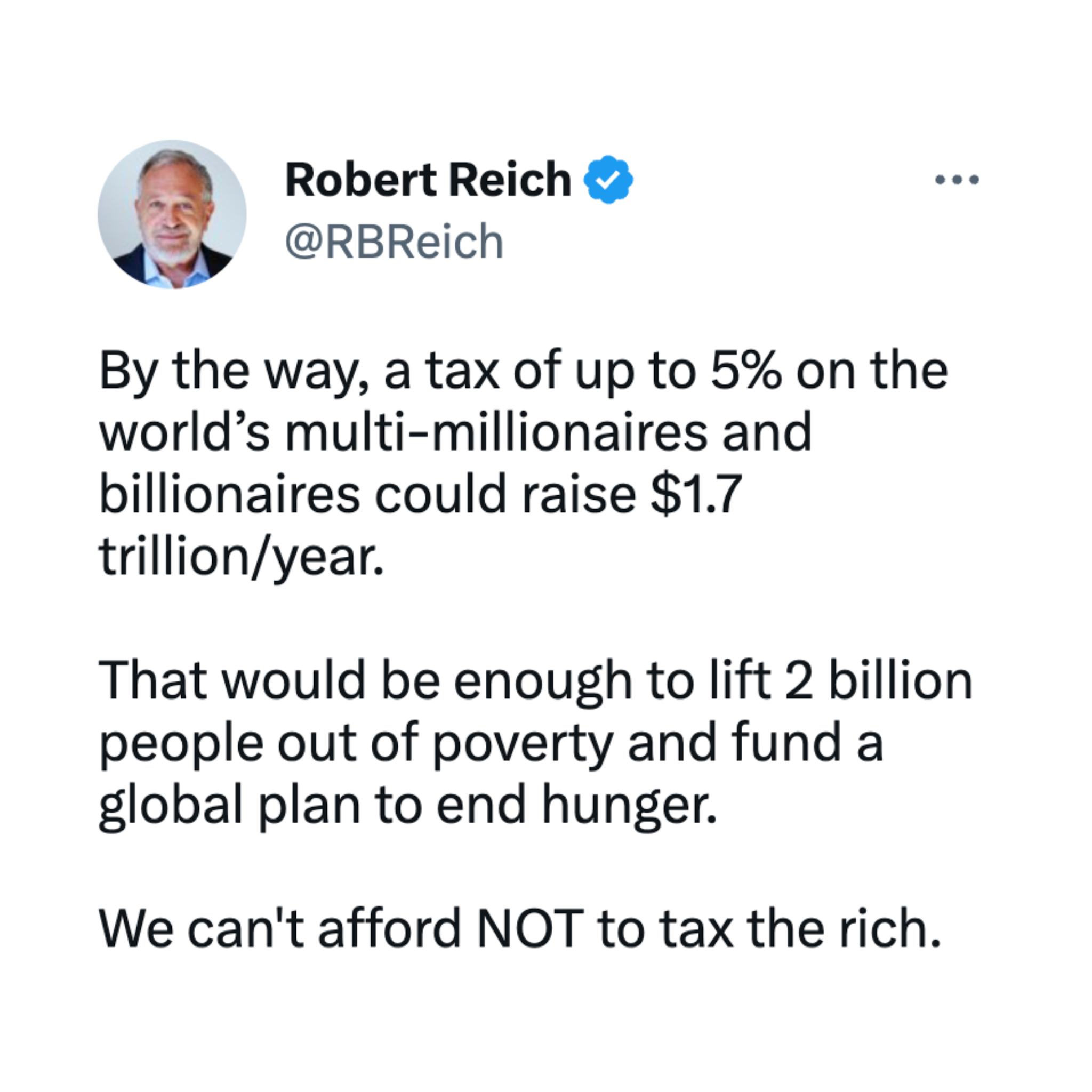 Post from Robert Reich