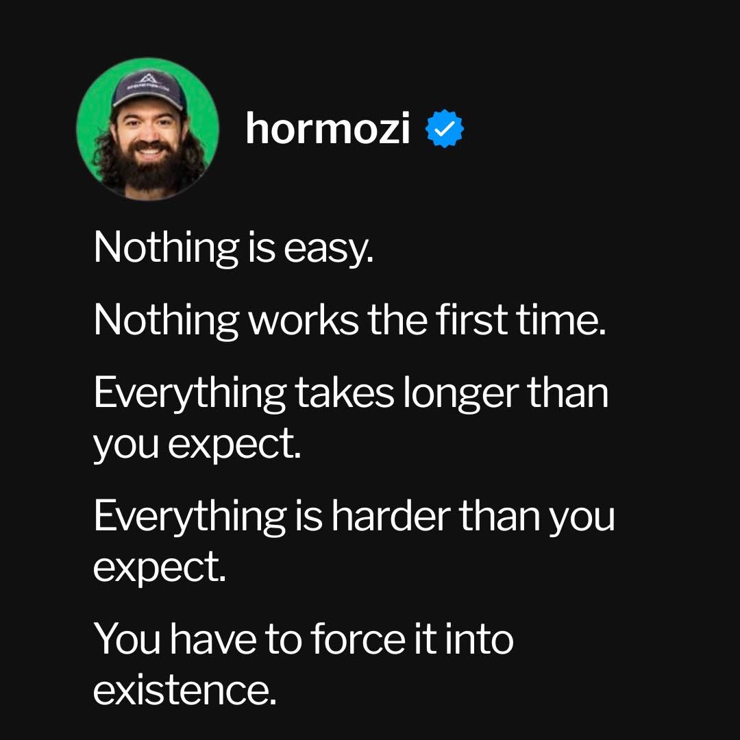 Post from Alex Hormozi