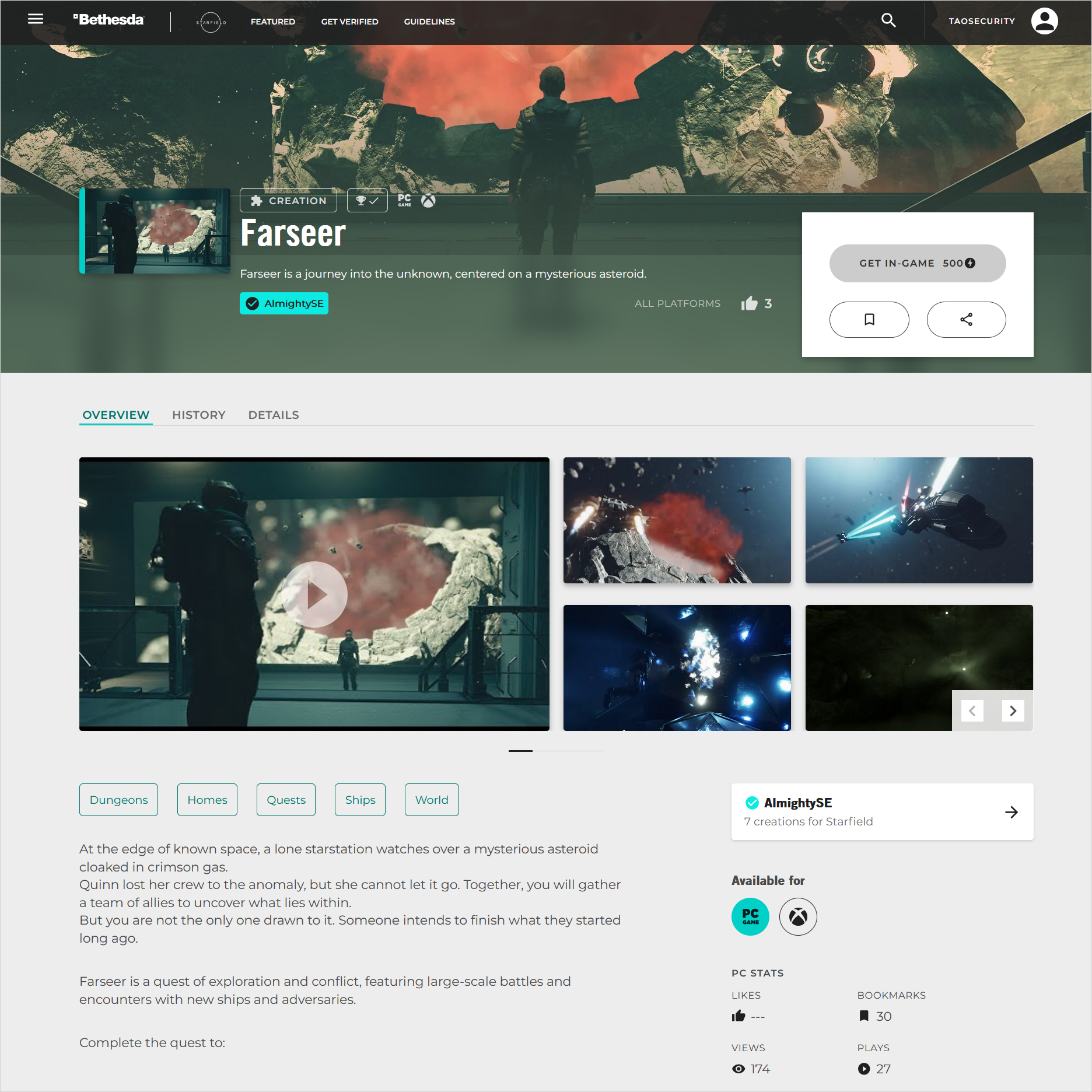 Post from Richard Presents Starfield Essentials