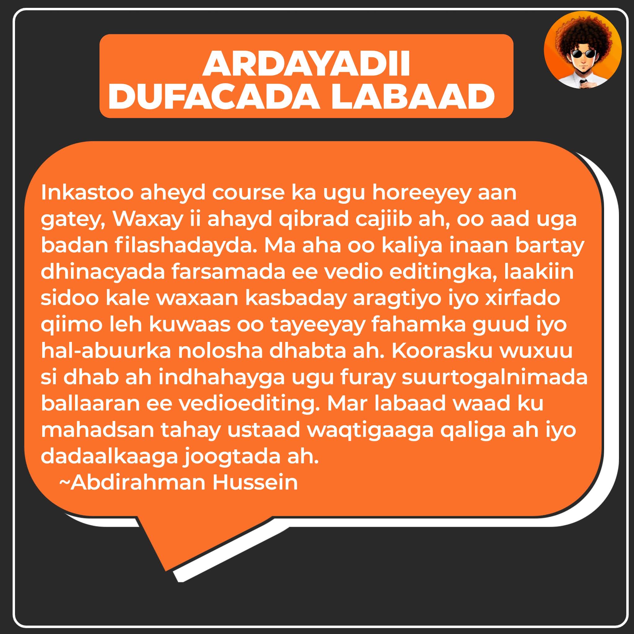 Post from Somali Editor