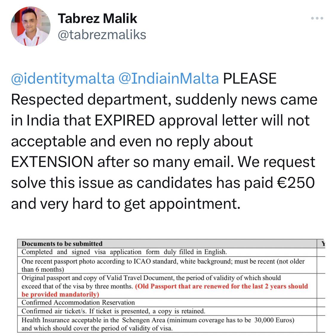 Post from Tabrez Malik