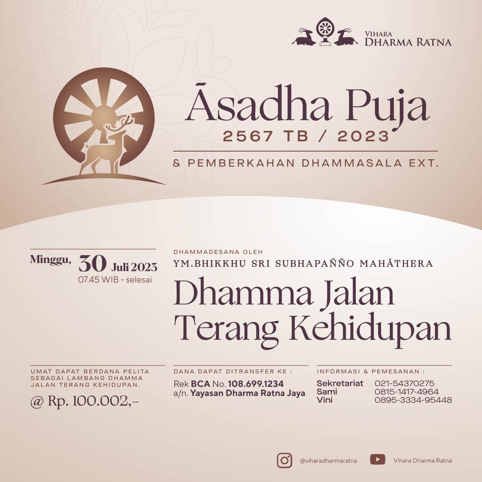 Post from Vihara Dharma Ratna