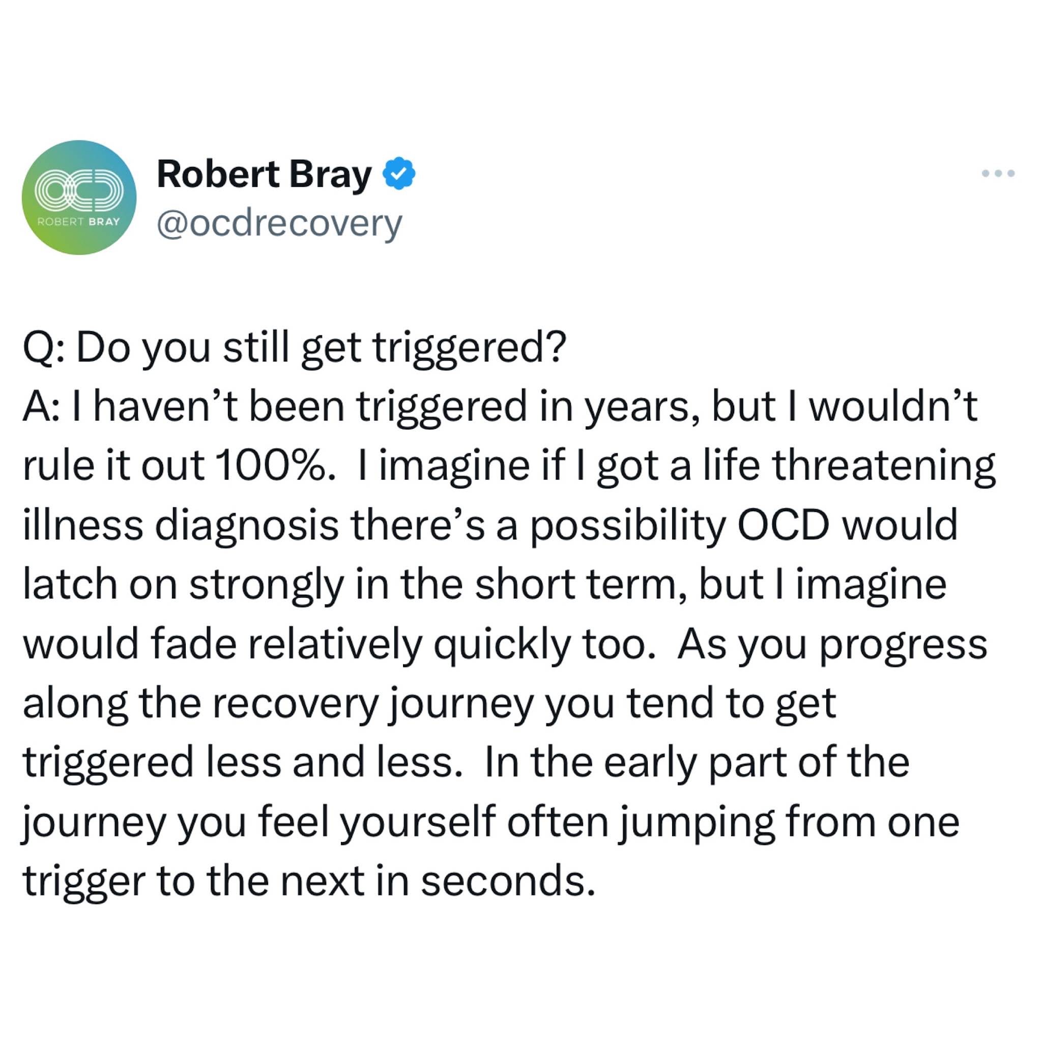 Post from OCD Recovery