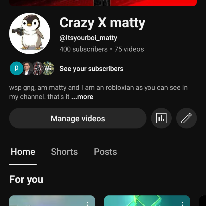 Post from Crazy X matty