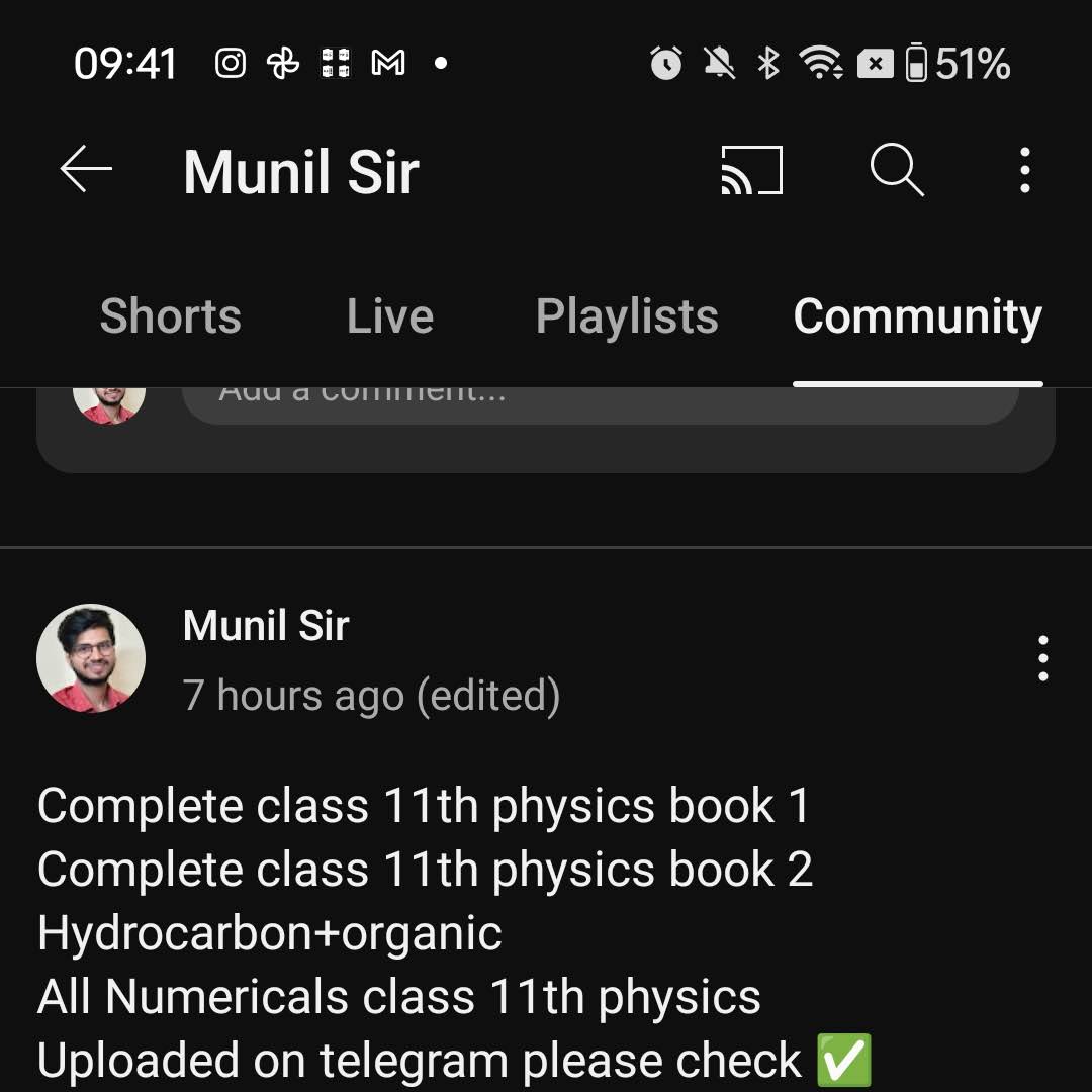 Post from Munil Sir
